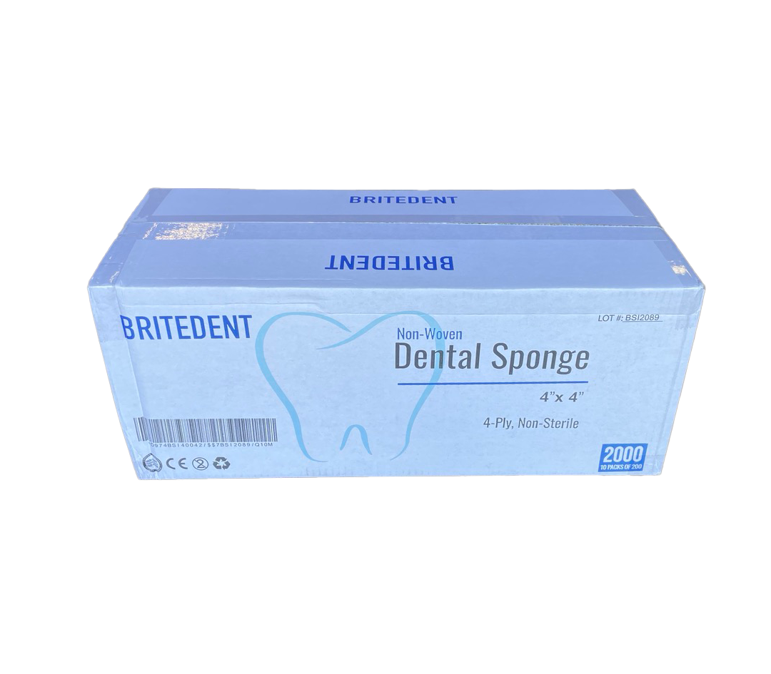 4" x 4" Sponges, Non-Steral, 4 Ply Non-Woven Gauze (2000) – US Dental ...